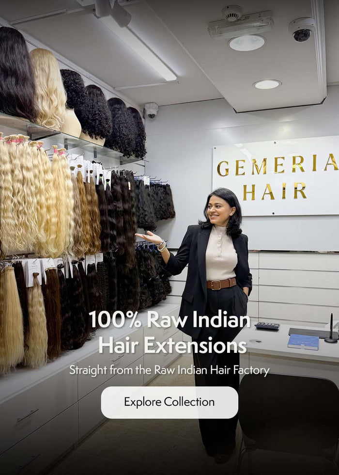 Gemeria Human Hair Extensions | Indian Temple Hair | Wigs
