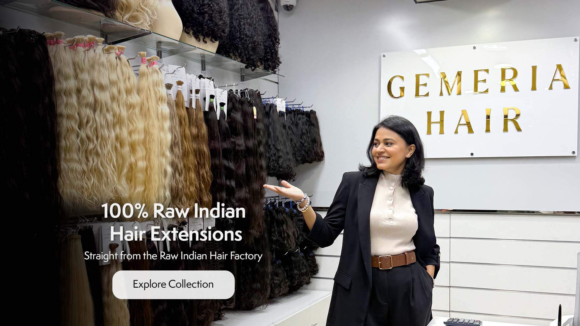 Gemeria Human Hair Extensions | Indian Temple Hair | Wigs