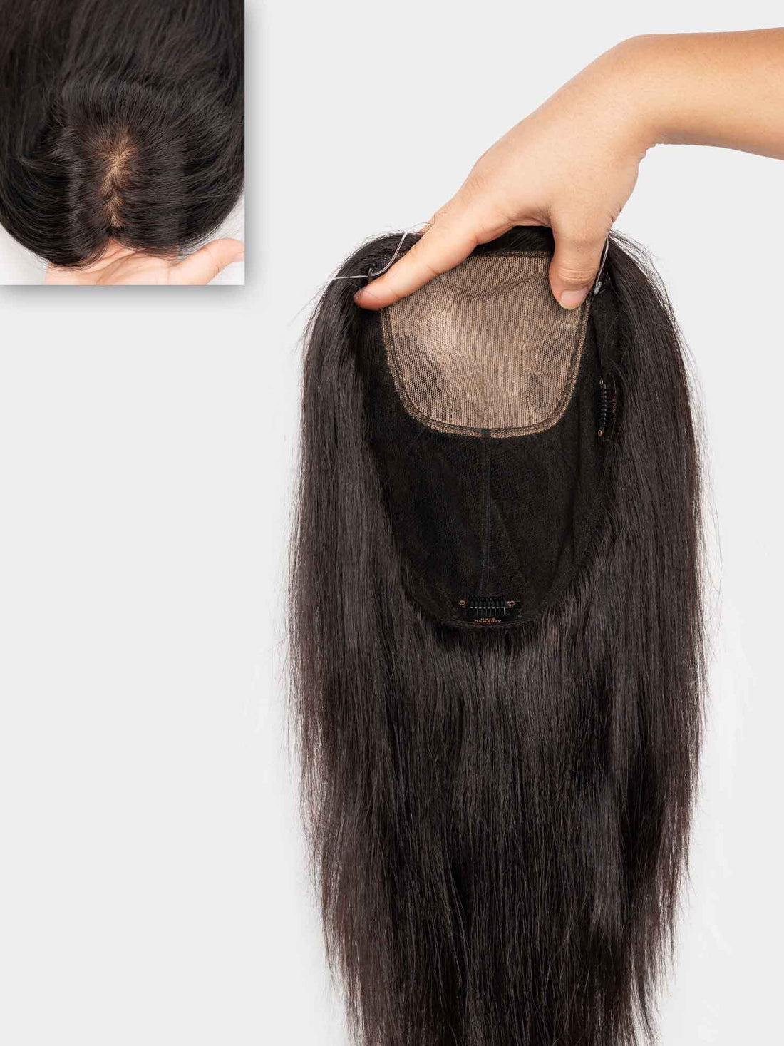 5"x8" | Silk Hair Topper | Crown Hair Topper | Straight