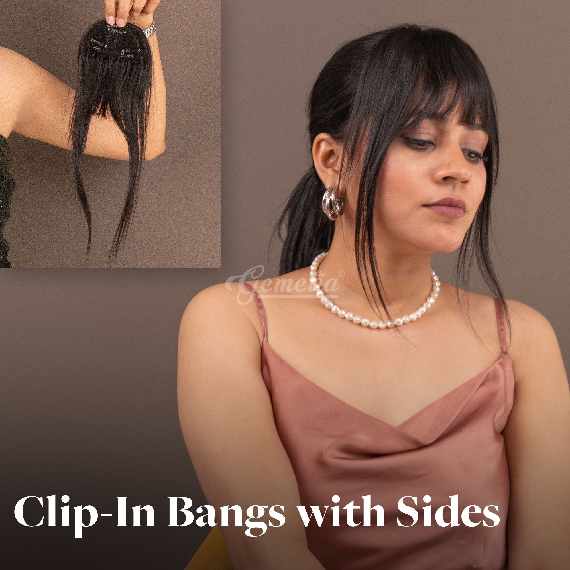 Buy Clip-In Bangs| Human Hair Bang Extensions | Gemeria Hair